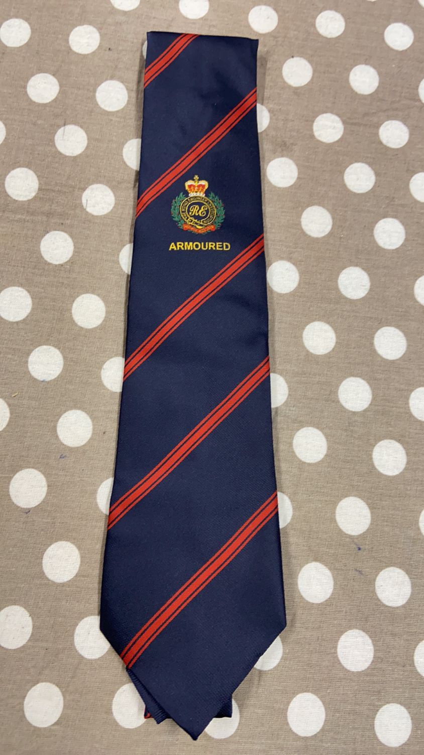 RE Armoured Regimental Embroidered Tie – elitethreadco